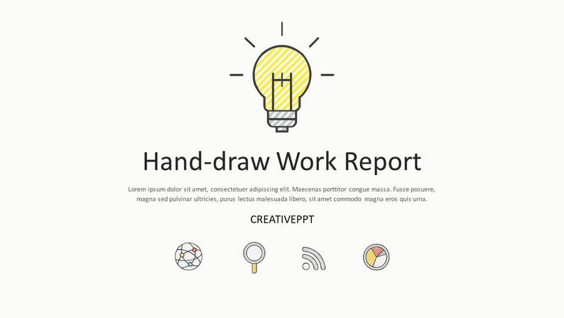 Minimal Hand Drawn Powerpoint Presentation Template - Etsy