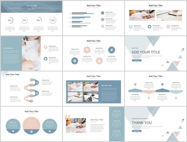 Minimal Clean Work Plan Powerpoint Template - Etsy