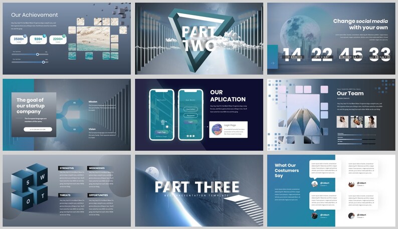 Science and Technology Creative 3D Spatial Vision Business Powerpoint ...