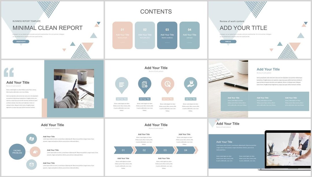 Minimal Clean Work Plan Powerpoint Template - Etsy