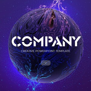 Blue Purple Technology Particle Internet Business Powerpoint Template ...