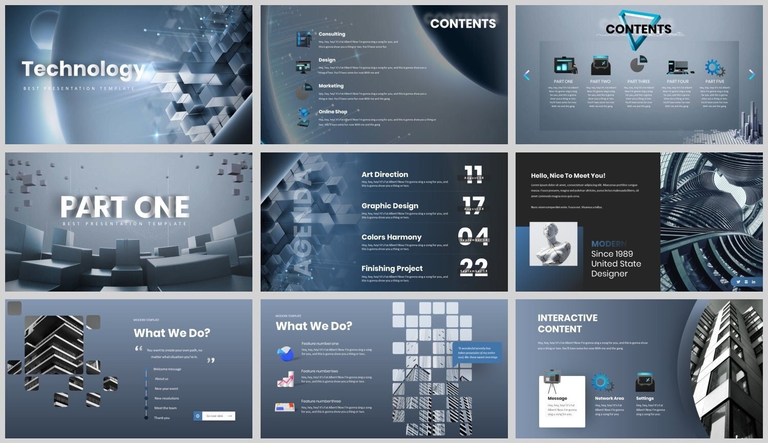 Science and Technology Creative 3D Spatial Vision Business Powerpoint ...