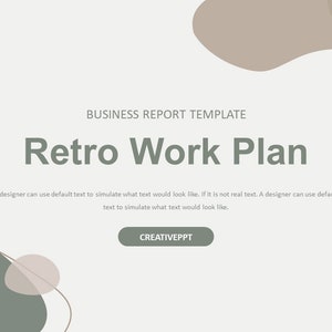 Retro Minimal Clean Work Plan Powerpoint Template - Etsy