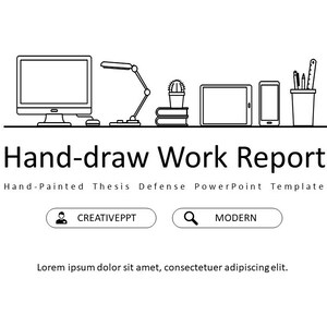 Minimal Hand Drawn Powerpoint Presentation Template - Etsy