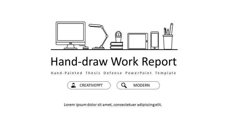 Minimal Hand Drawn Powerpoint Presentation Template - Etsy