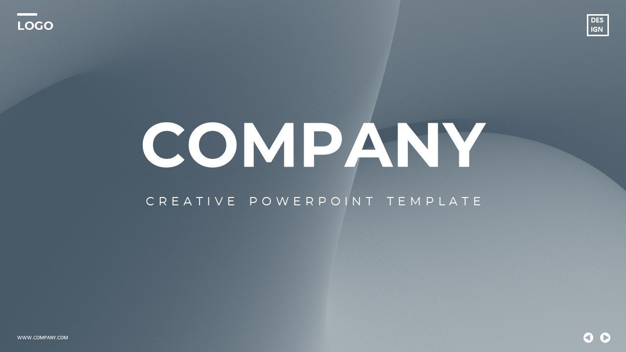 Modern Gray Clean Business Powerpoint Template - Etsy