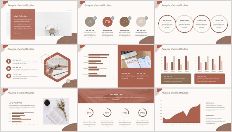 Minimal Retro Style Work Plan Powerpoint Template - Etsy