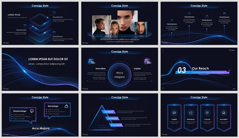 Modern Clean Science and Technology Business Powerpoint Template - Etsy