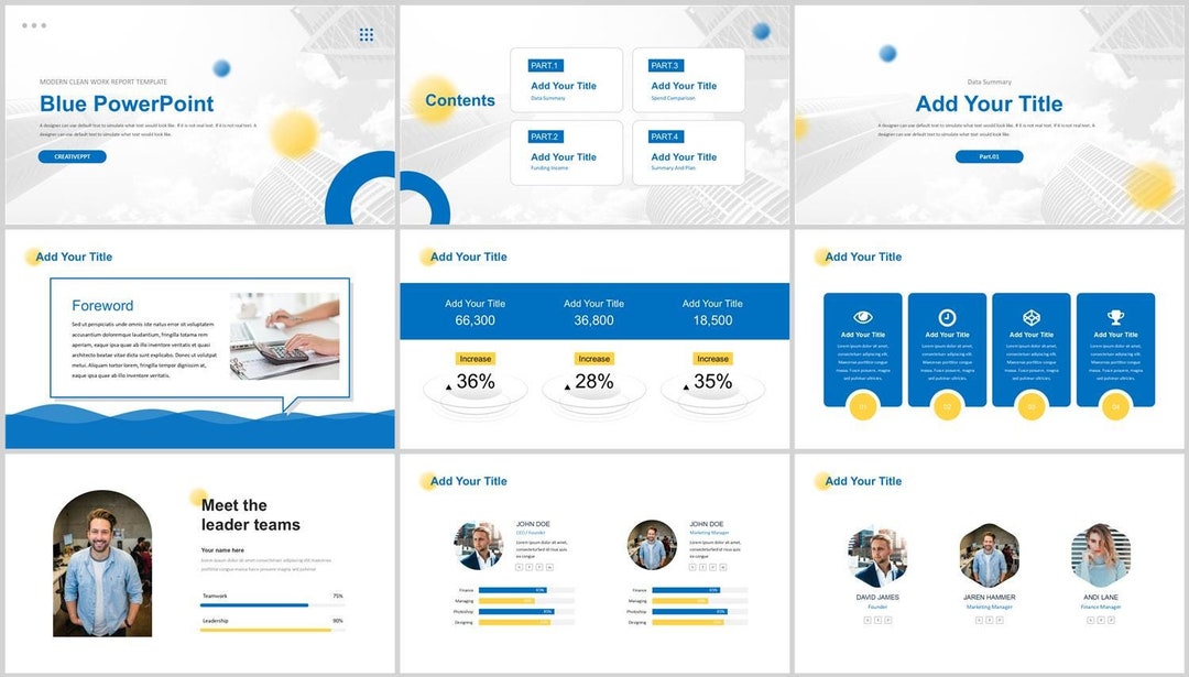 Modern Clean Business Plan Powerpoint Template - Etsy