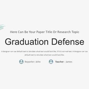 Minimal Clean Graduation Defense Report Powerpoint Template - Etsy