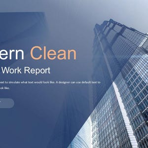 Modern Clean Business Work Report Powerpoint Template - Etsy