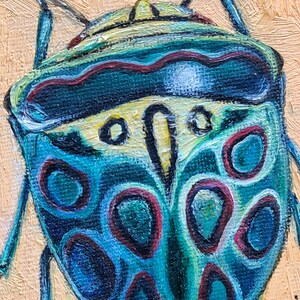 Oil Miniature 'picasso Bug', Oil Painting, Authentic Oil Work, Picture ...