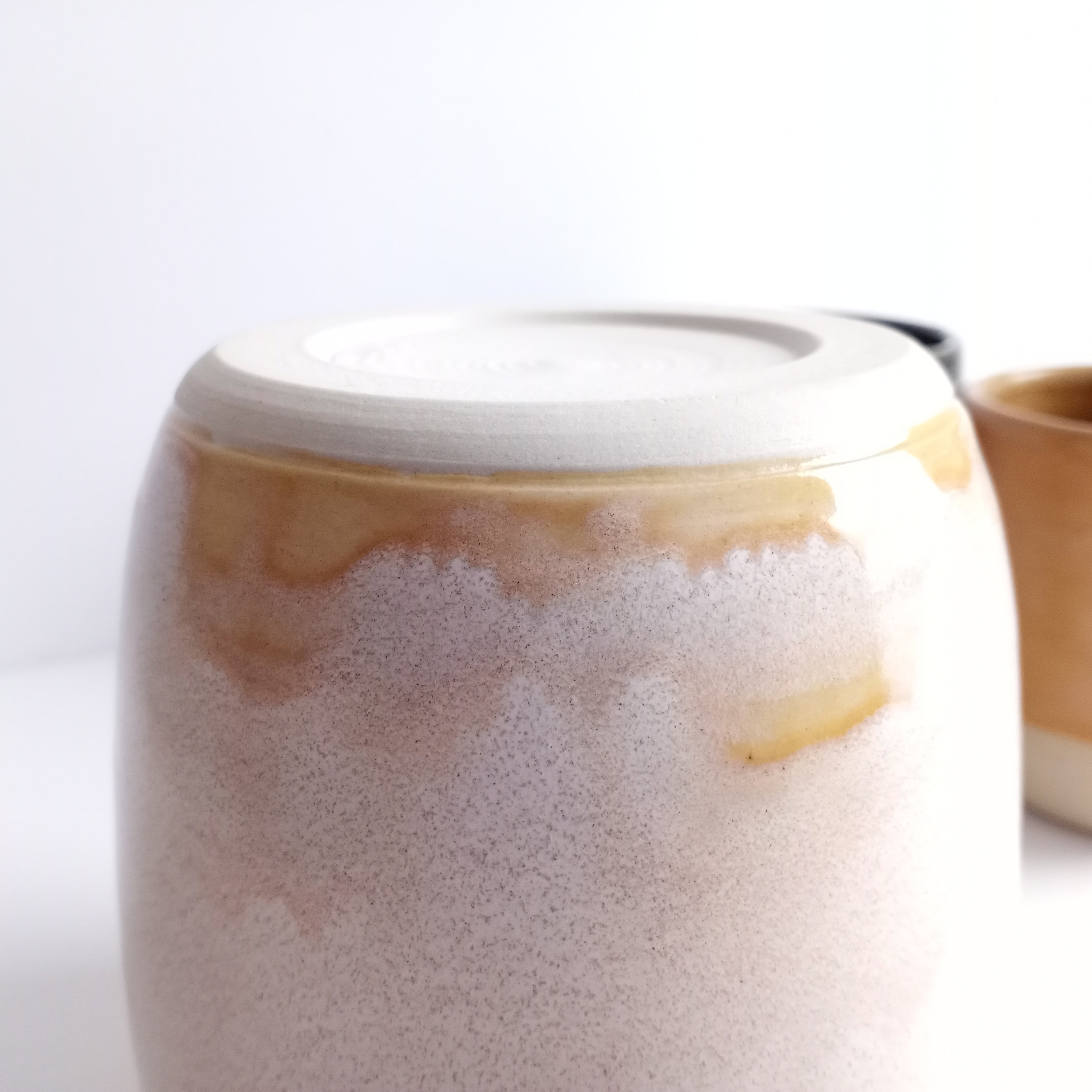 Cream Handmade Ceramic Pot Large pottery cutlery pot vase | Etsy