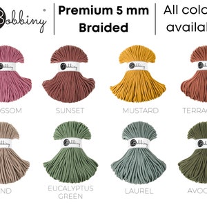 Bobbiny Premium 5mm Braided Cotton Natural Colour - Etsy UK