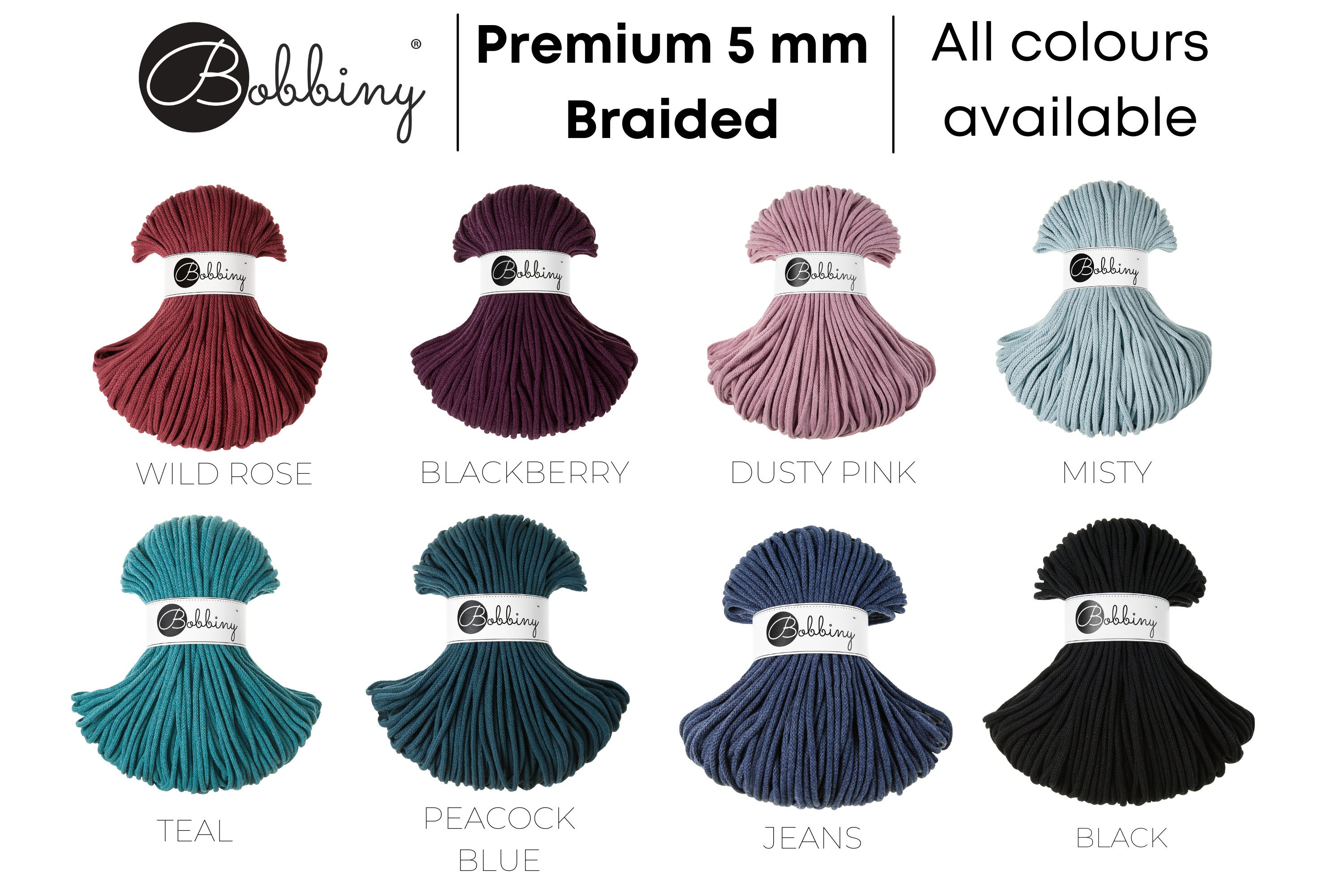 Bobbiny Premium 5mm Braided Cotton Natural Colour - Etsy UK