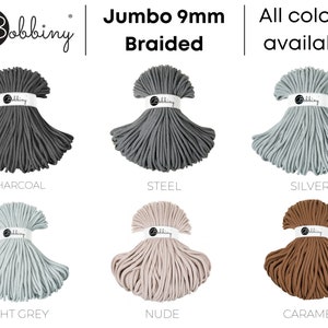Bobbiny Jumbo 9mm Braided Cord for Macramé, Crochet, Weaving, Knitting ...
