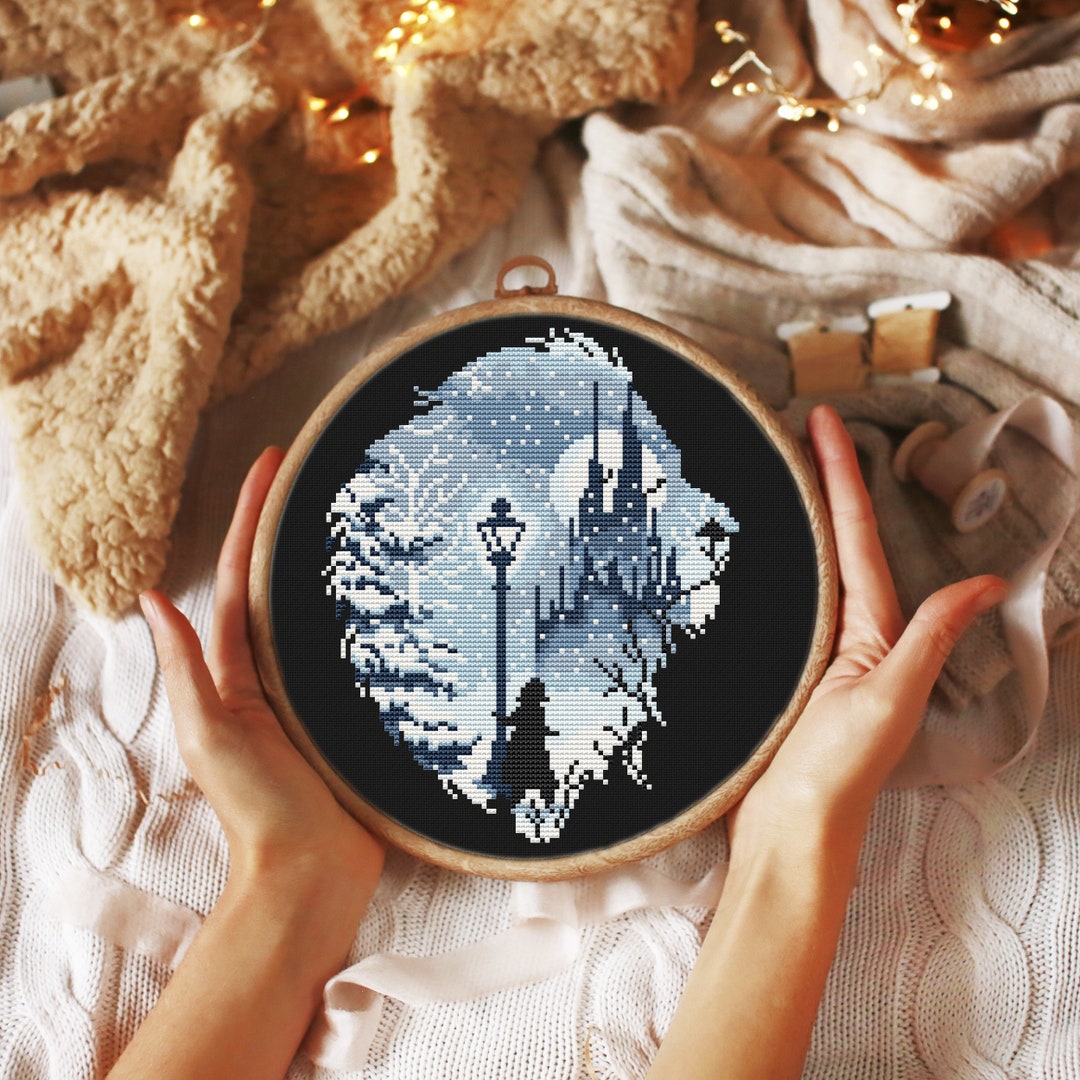 Aslan Lion Silhouette Fandom Cross Stitch Pattern Character From Movies ...