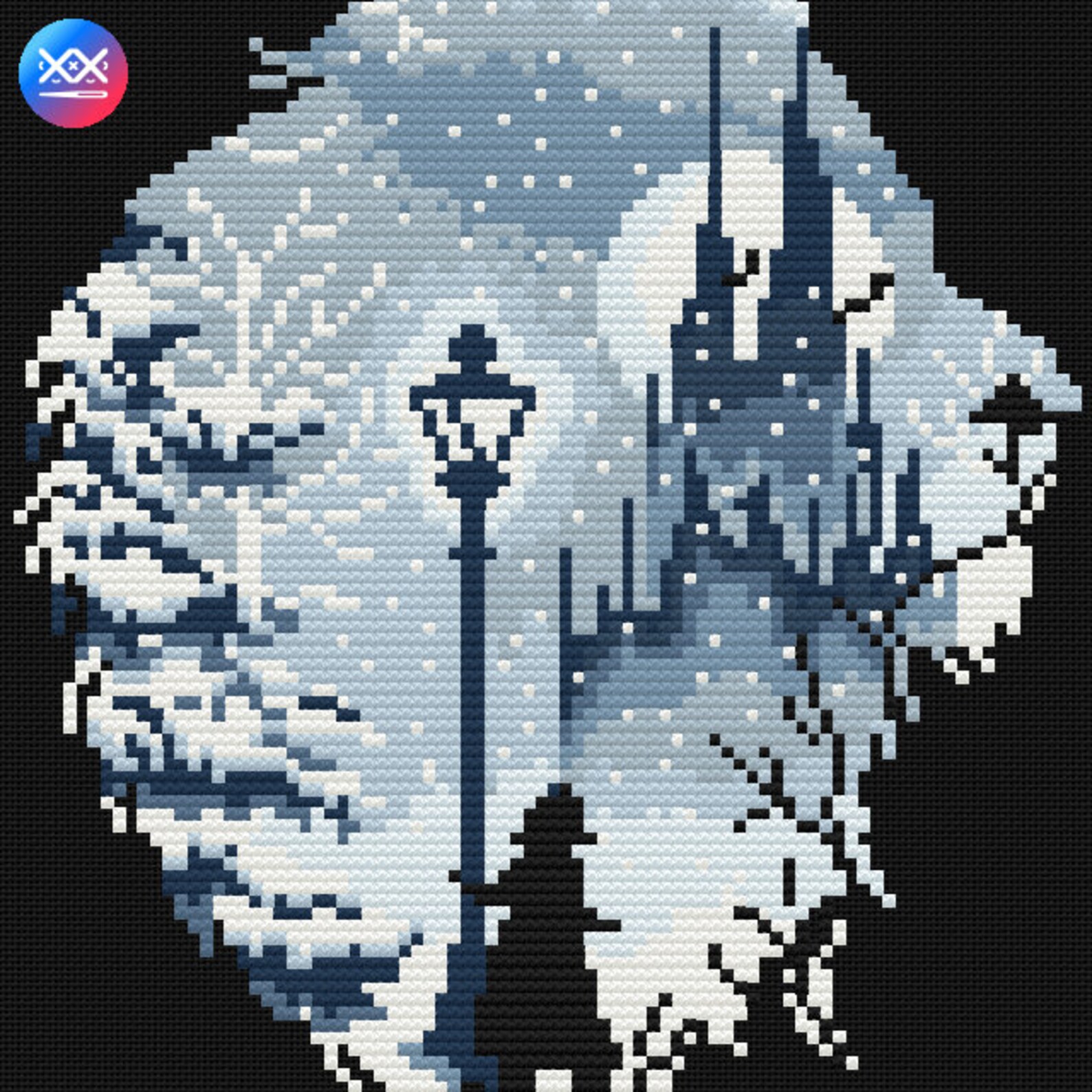 Aslan Lion Silhouette Fandom Cross Stitch Pattern Character From Movies ...