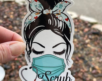 Scrub Life Nurse Sticker - Etsy