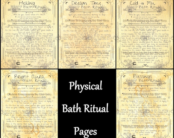 Physical Bath Ritual Pages on Distressed Parchment - Etsy