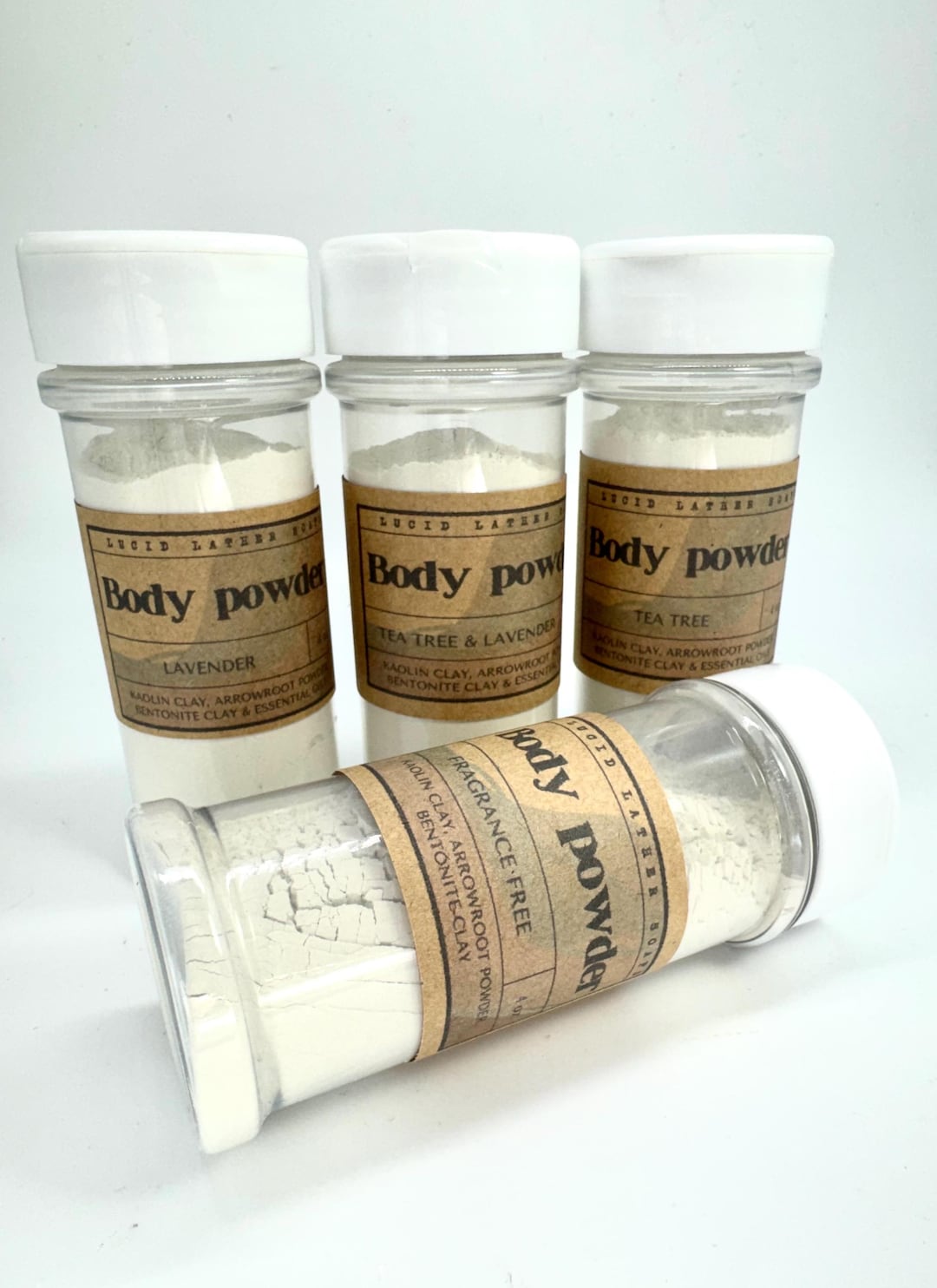 All Natural Body Powder, Natural Deodorant, Fragrance Free and Scented ...