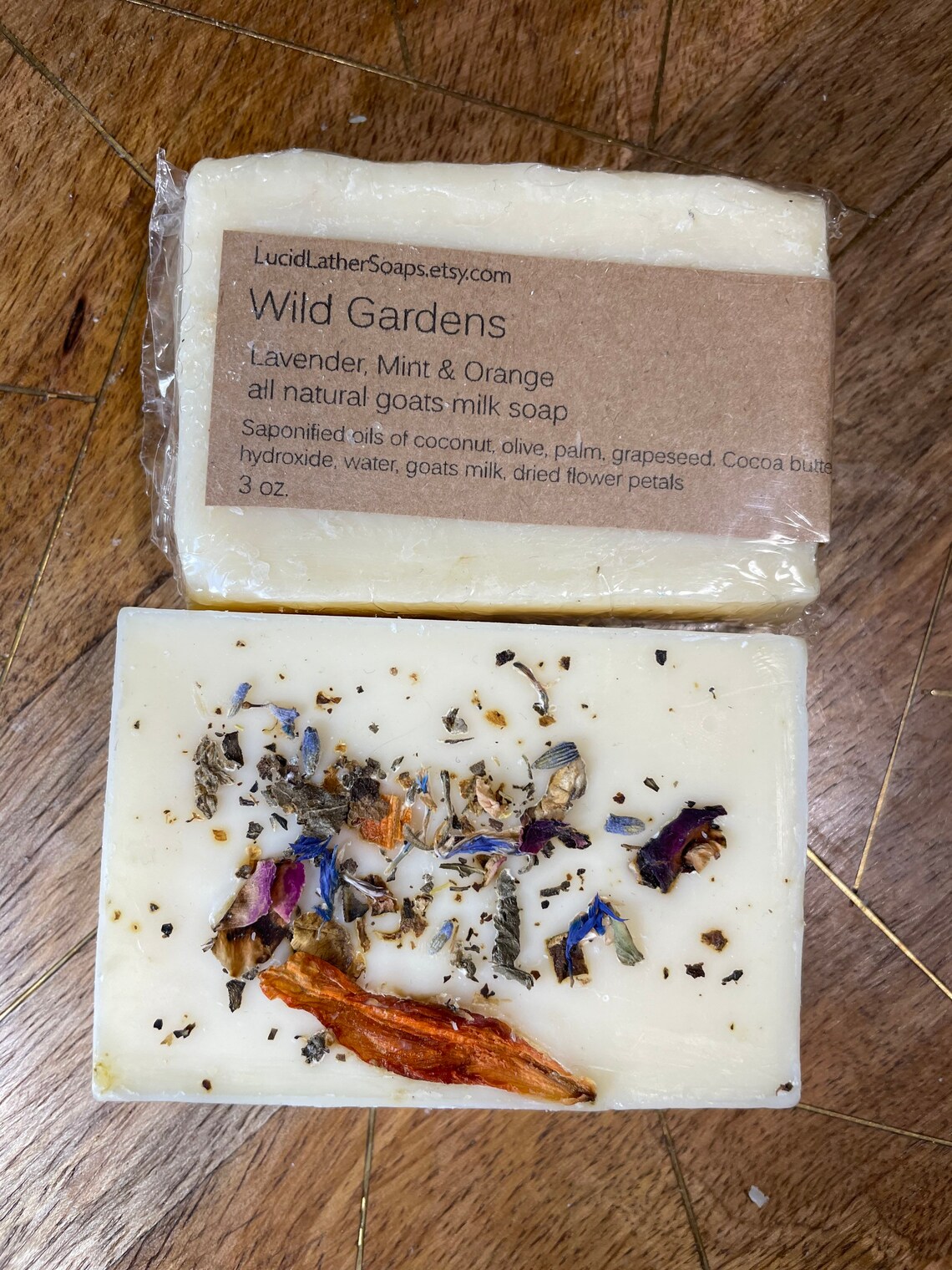 All Natural Goats Milk Soap With Dried Flowers And Herbs Etsy