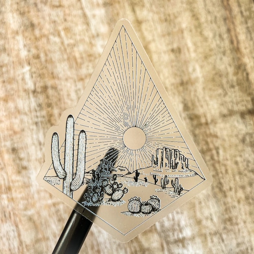Desert Dreamer Sticker Western Stickers Clear Label Western - Etsy