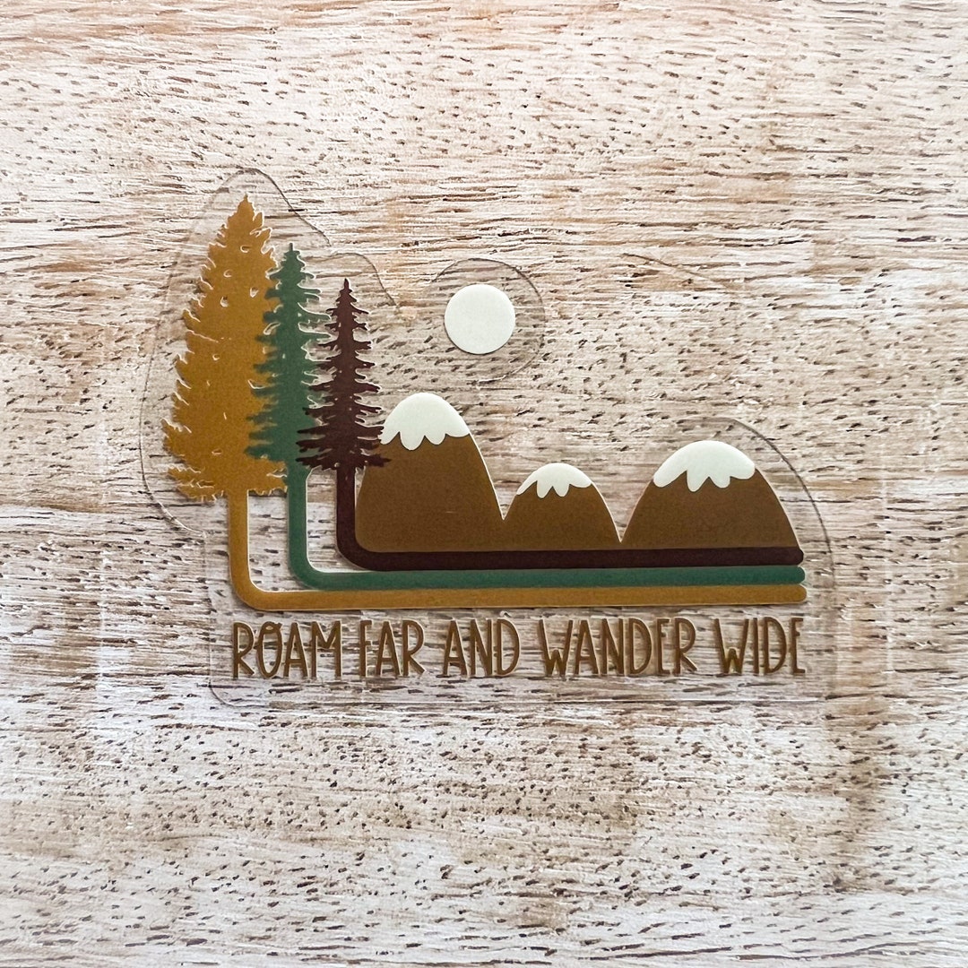 Roam Far and Wander Wide Clear Sticker | Vinyl Sticker | Outdoorsy ...