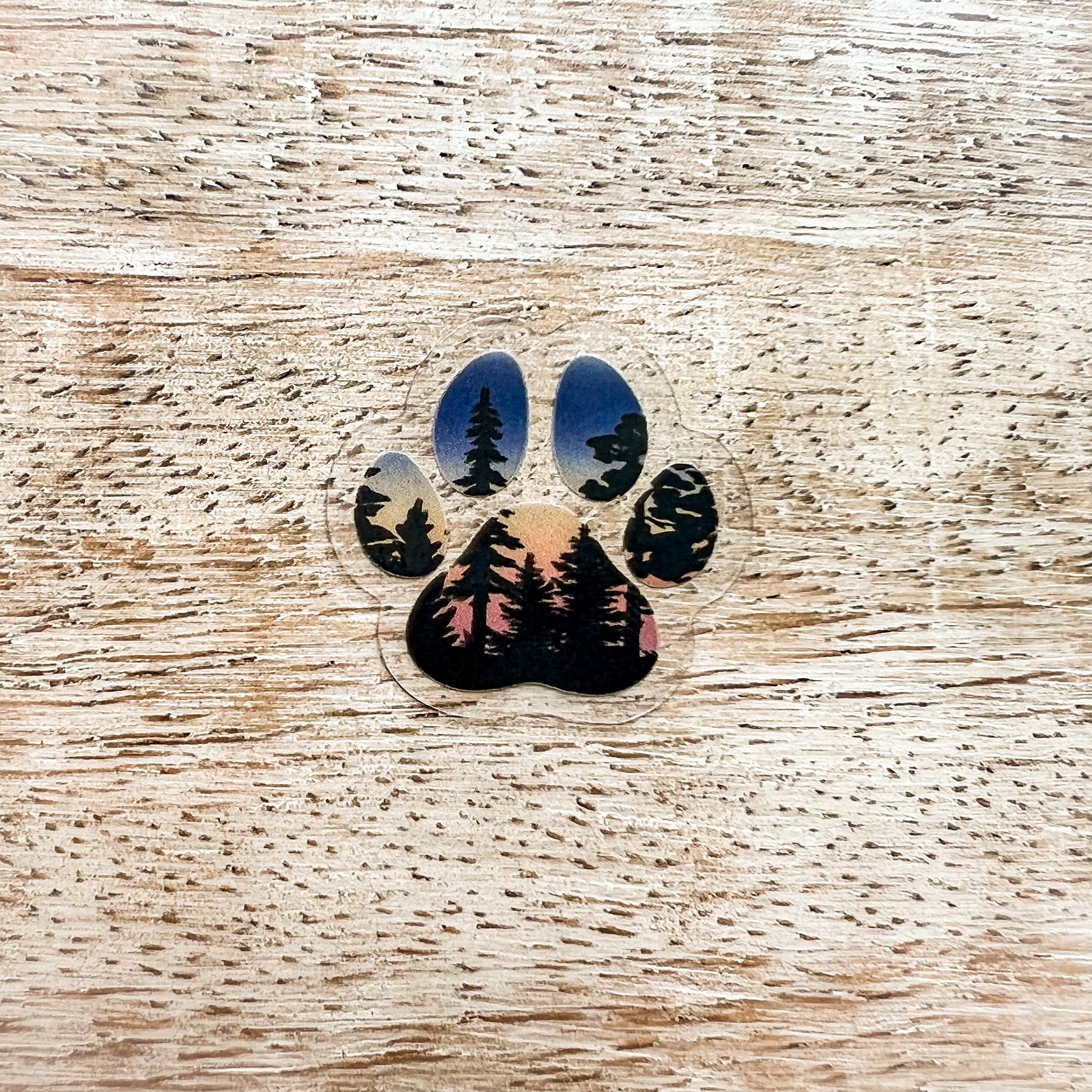 Mini 1 Sunset Paw Print Vinyl Sticker Clear Sticker - Etsy