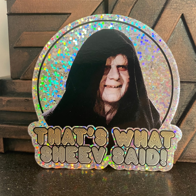 Sheev Palpatine Star Wars Glitter Sticker - Etsy