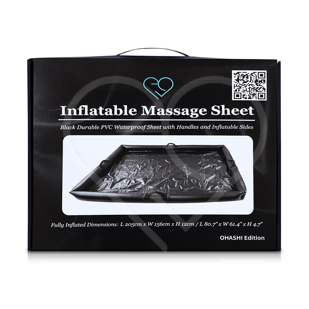 Black Waterproof Inflatable Massage Sheet With Handles Nuru - Etsy