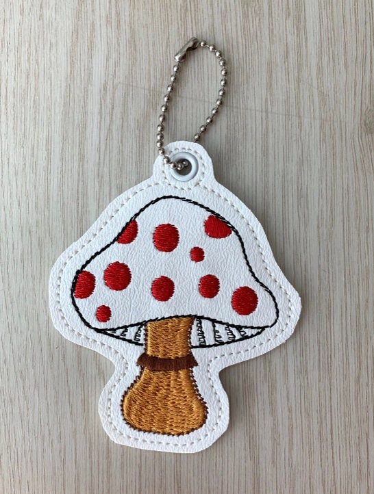 Toadstool Key Fob and Snap Tab - Etsy