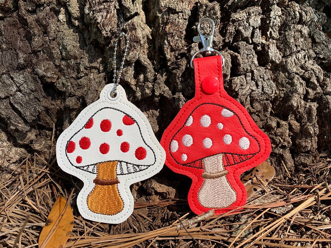 Toadstool Key Fob and Snap Tab - Etsy