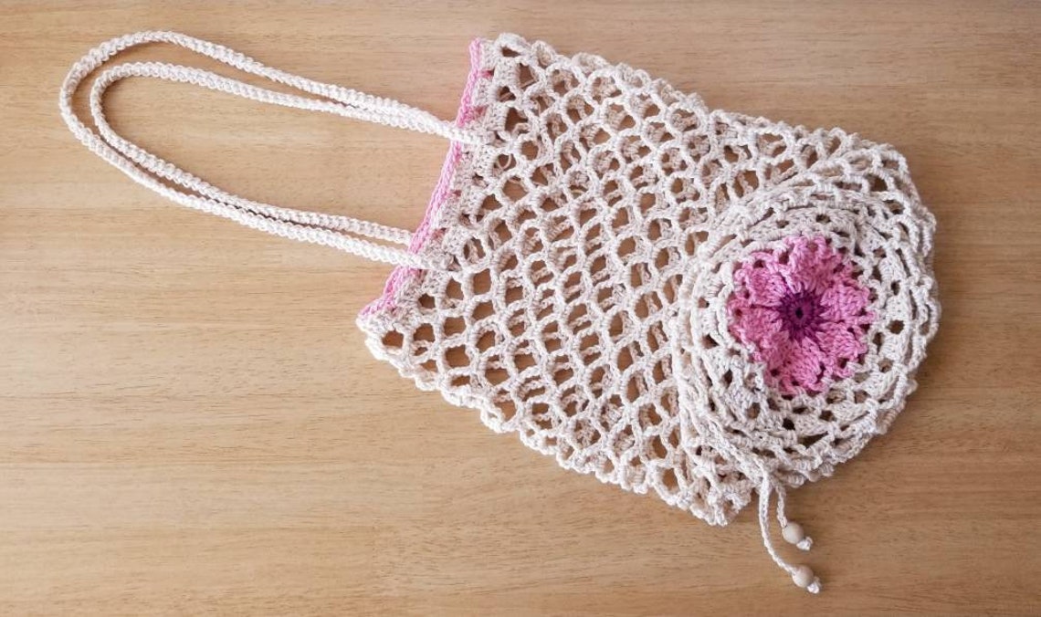 PATTERN for Crochet Market Bag Crochet Foldable Net Bag - Etsy