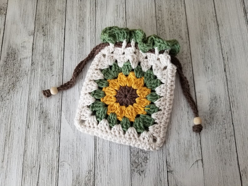 Pattern for Crochet Sunflower Pouch PDF Pattern for Sunflower - Etsy