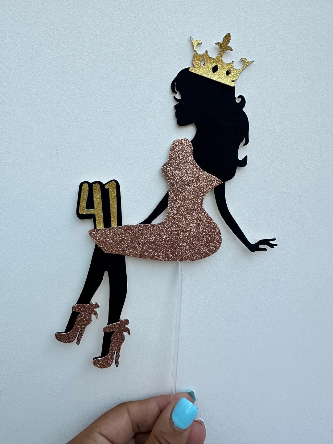 Sitting Lady Silhouette Cake Topper - Etsy