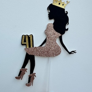 Sitting Lady Silhouette Cake Topper - Etsy