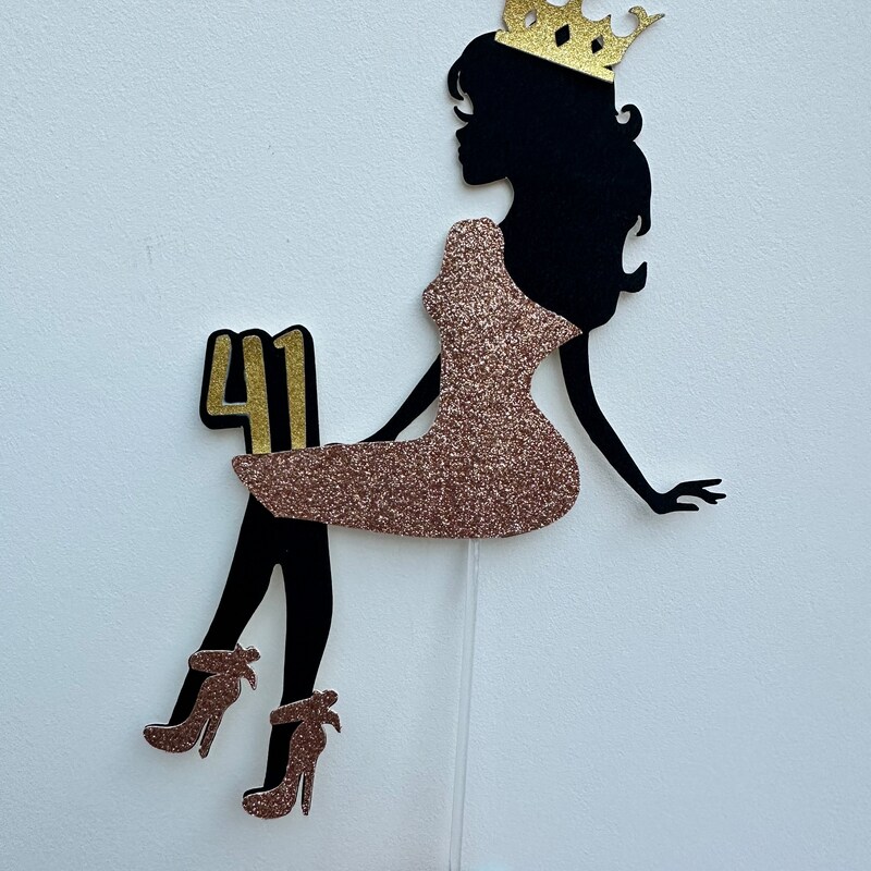 Lady Cake Topper - Etsy
