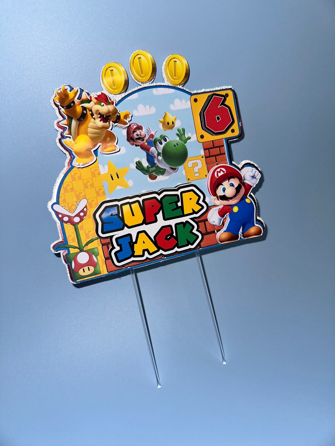 Super Mario Bros 3D Cake Topper - Etsy