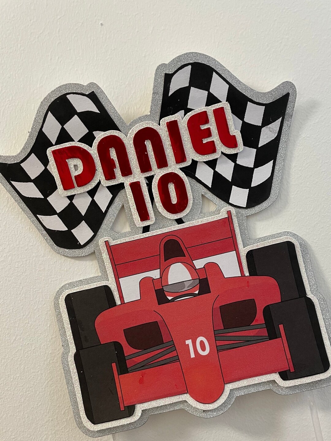 Racing Car 3D Cake Topper - Etsy