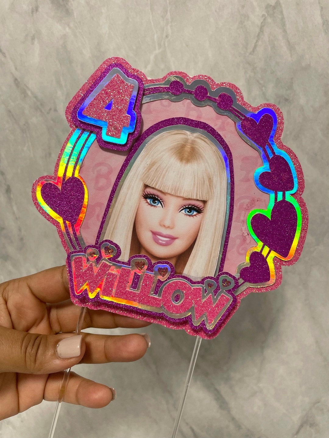 Barb Doll Themed Cake Topper - Etsy