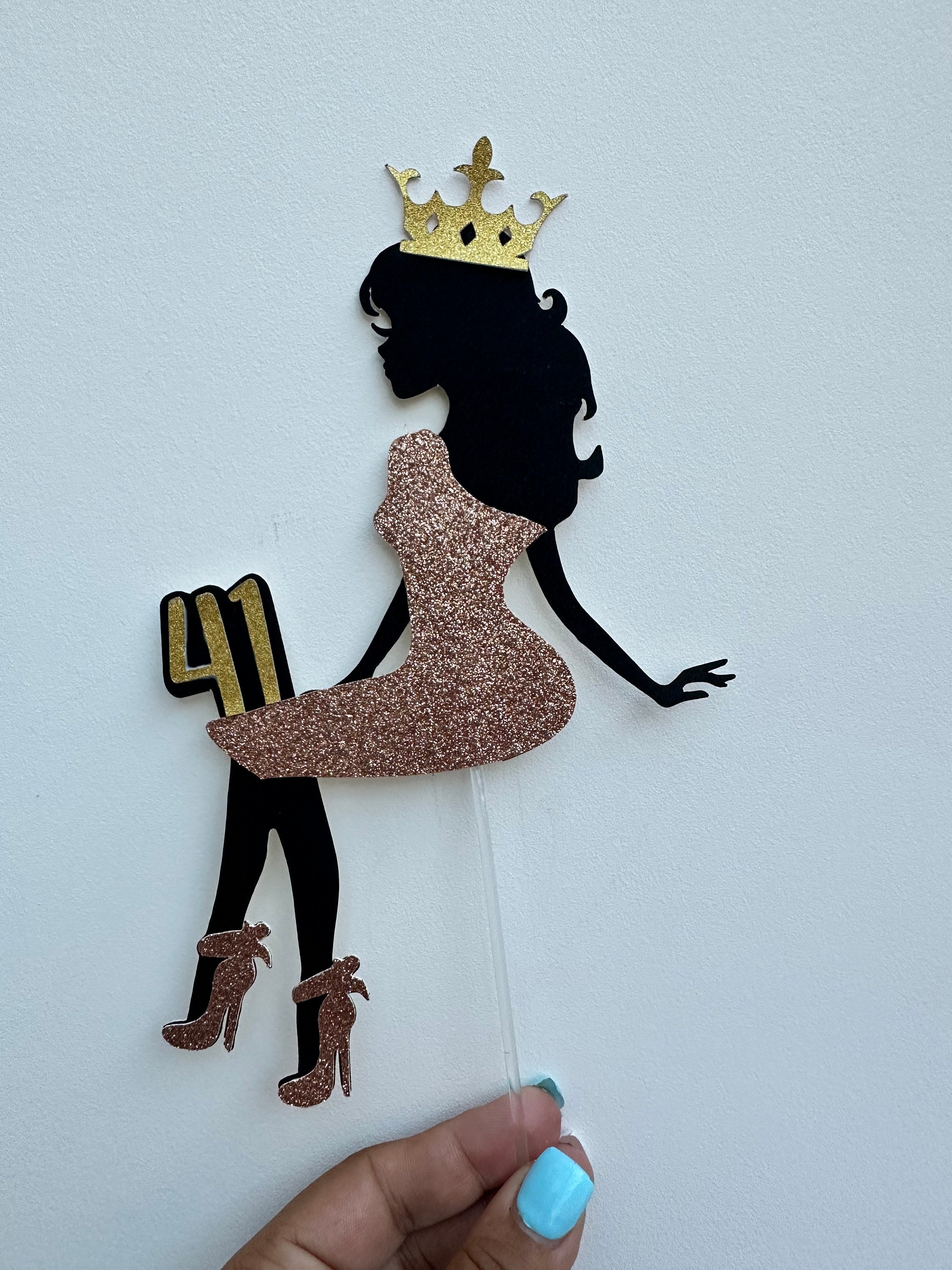 Sitting Lady Silhouette Cake Topper - Etsy