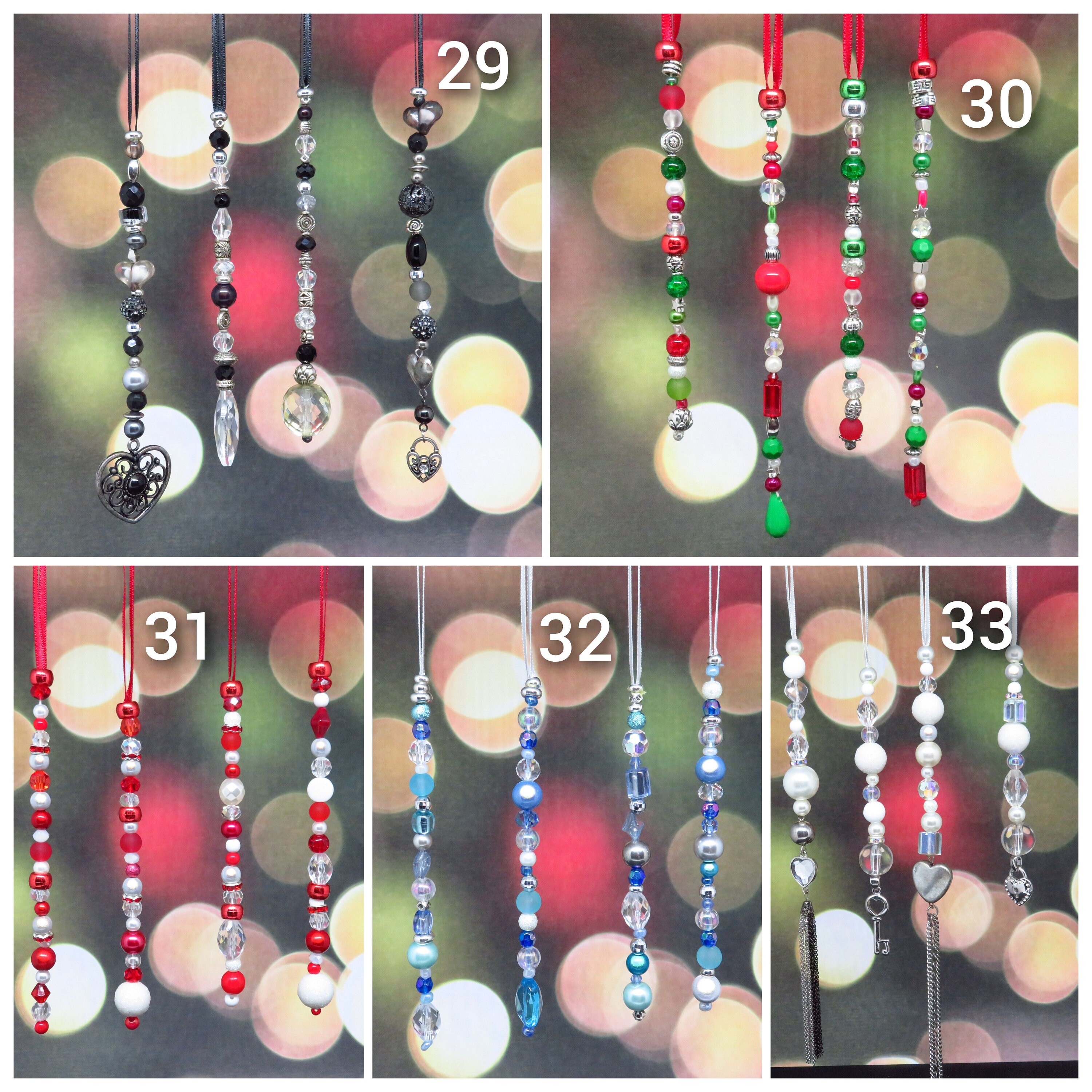 Beaded Christmas Tree Decorations - Etsy