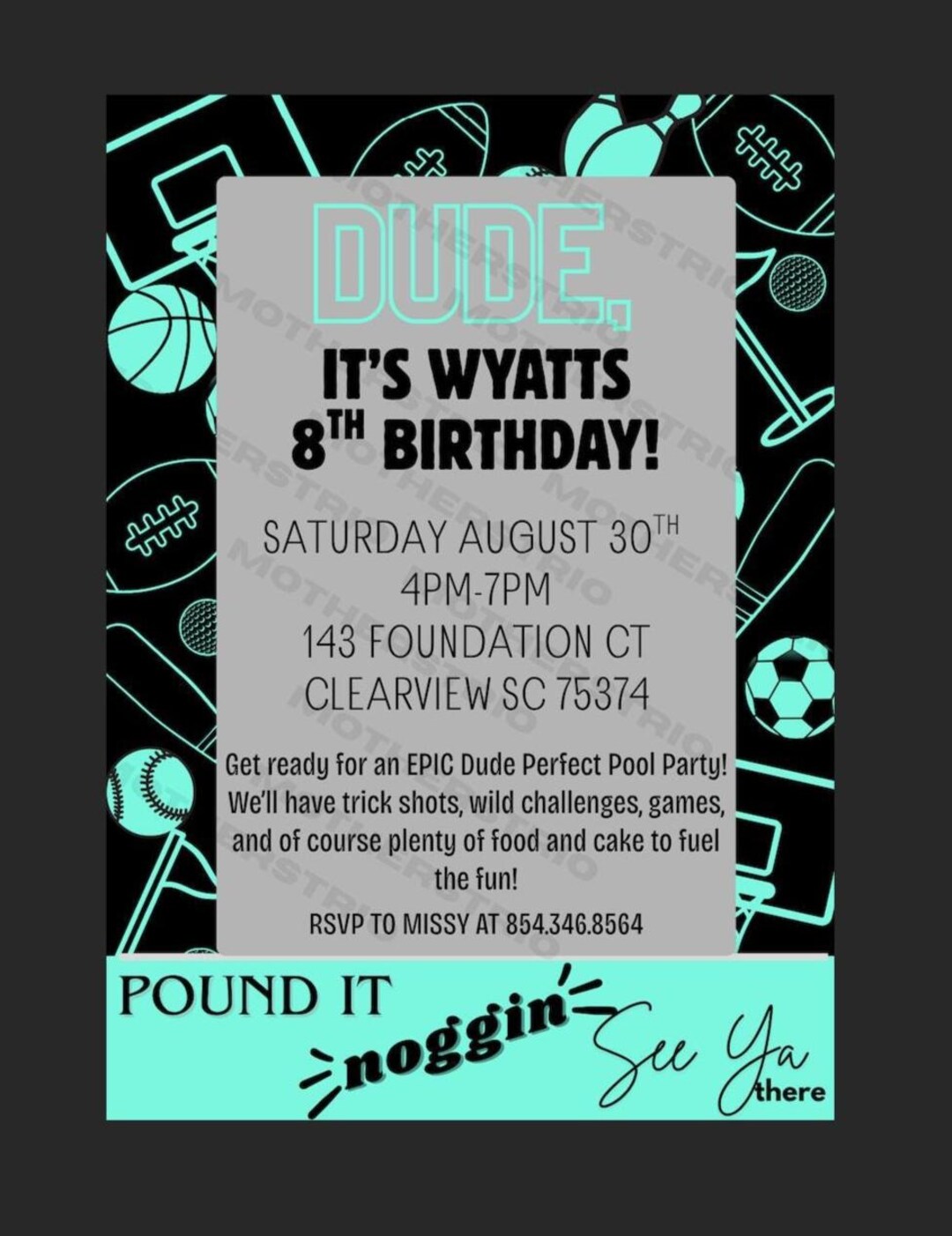 Dude Perfect Party Invitation - Etsy