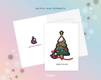 Among Us Christmas Card - Etsy