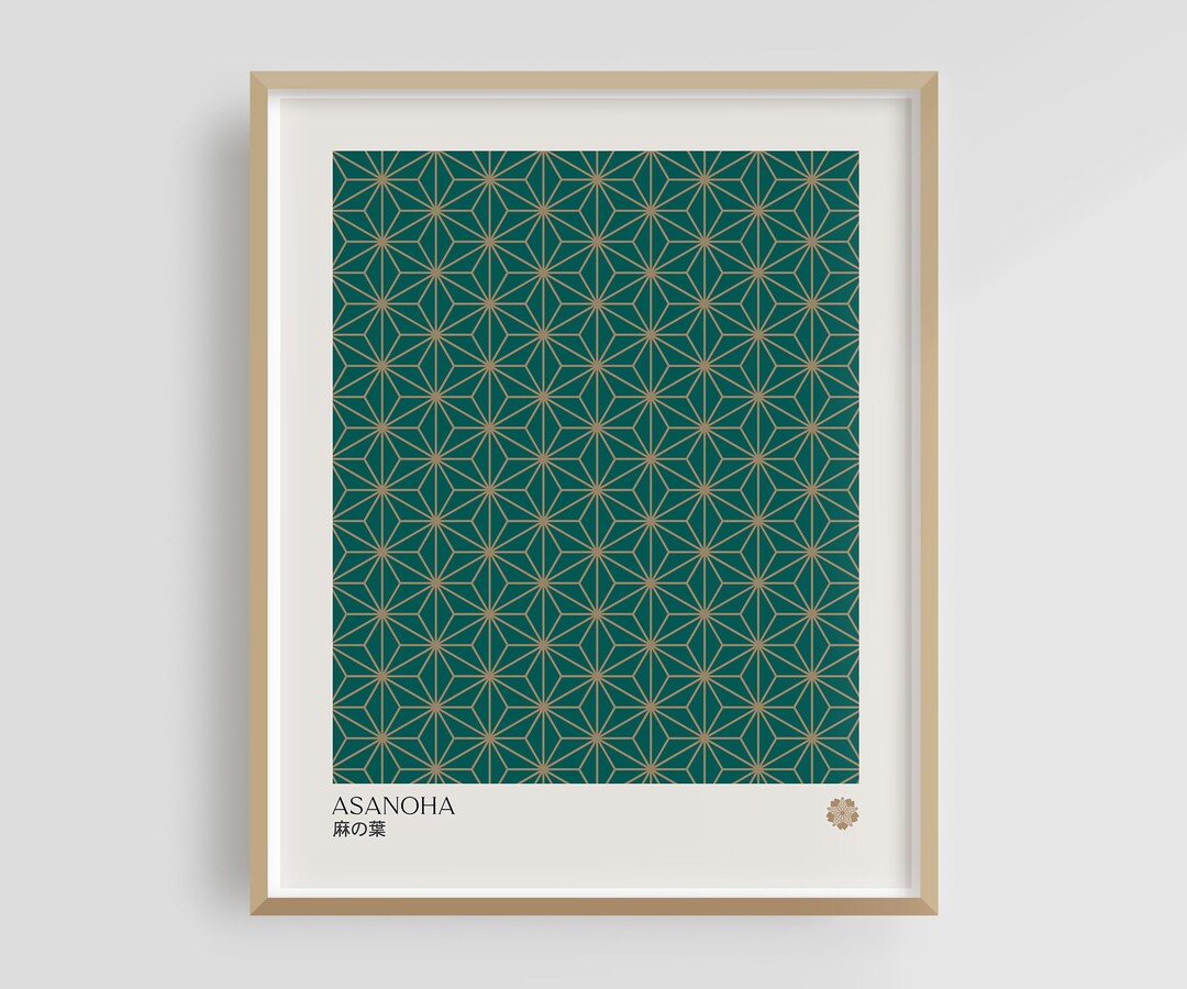 Asanoha - Japanese Art Print, Wagara Pattern, Japandi Wall Art, Digital Download, Asian Decor ...