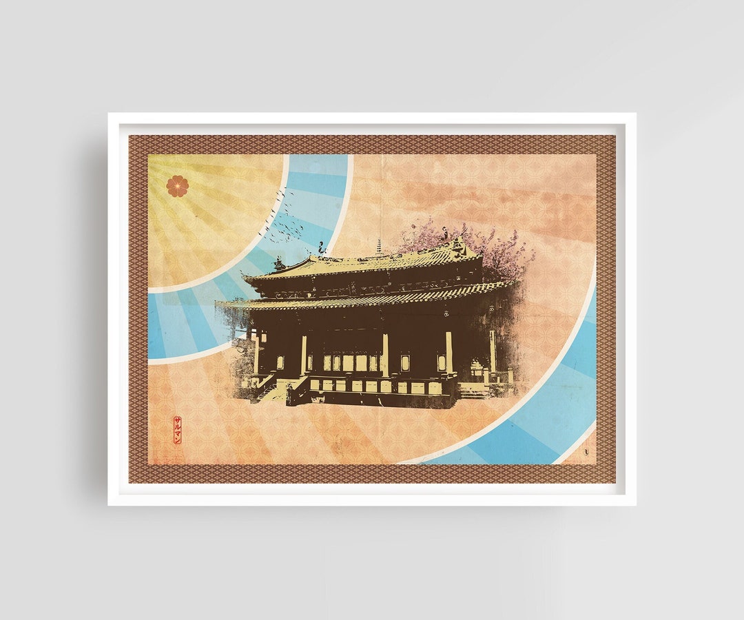 The Zen Den - Japan Print, Pagoda Art Print, Kyoto, Japanese Old Temple ...