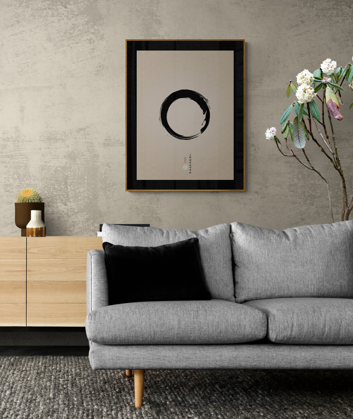 Enso Japandi Wall Art, Enso Circle, Digital Download, Zen Wall Art, Japanese Painting, Abstract ...