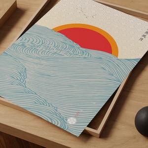 The Rising Sun - Japanese Waves, Hokusai Print, Japanese Art Print ...