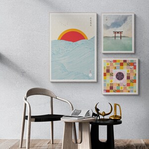 The Rising Sun Japanese Waves, Hokusai Print, Japanese Art Print ...